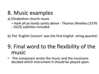 Elizabethan music by salome | PPT | Classical Music | Music