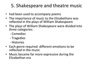 Elizabethan music by salome | PPT | Classical Music | Music