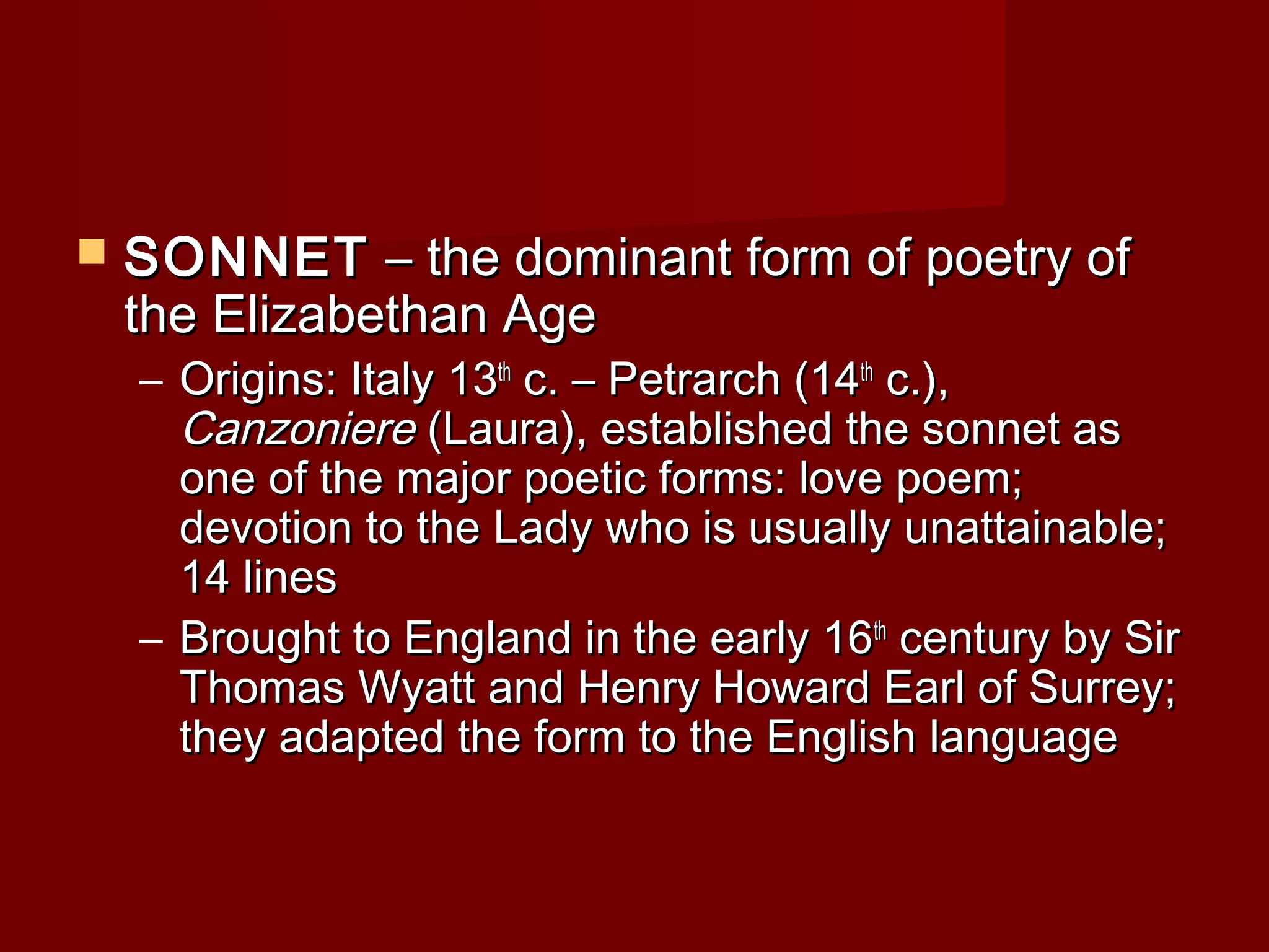 Elizabethan Period | PPT