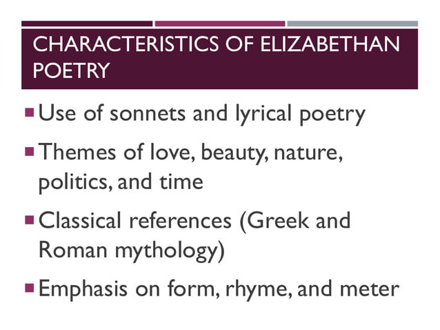"Exploring the Beauty of Elizabethan Poetry" | PDF