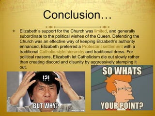 Elizabethan Religious Settlement | PPTX
