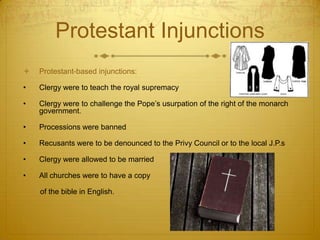 Elizabethan Religious Settlement | PPTX