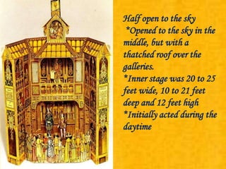 Elizabethan stage & audience | PPTX