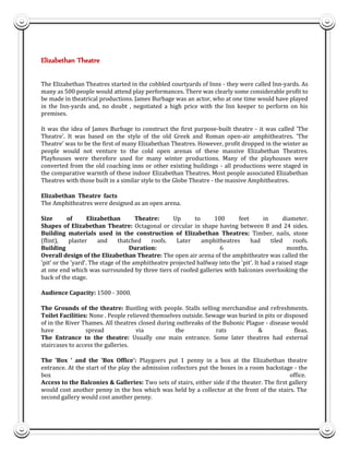 Elizabethan theatre | DOCX