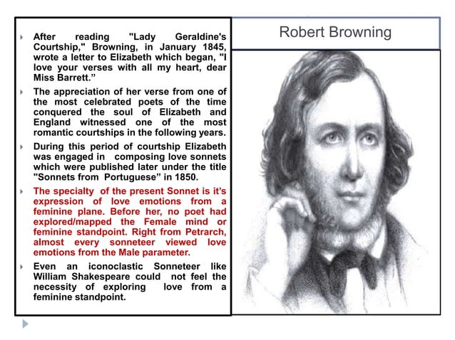 Sonnet-43 "How do I love thee?"by Elizabeth barrette browning. | PPTX ...