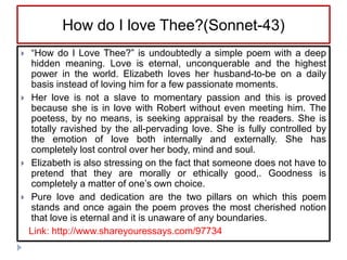 Sonnet 43 Explanation