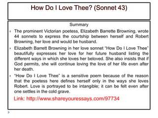 Sonnet 43 Explanation