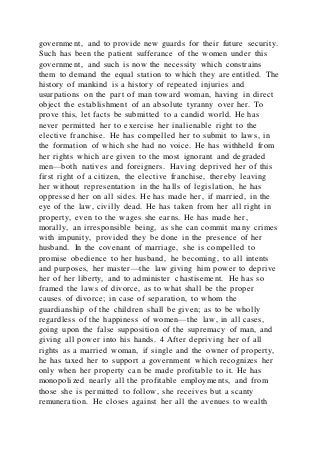 Elizabeth Cady Stanton et al. Declaration of Sentiments and Resolu | PDF