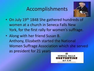 Elizabeth Cady Stanton by RV | PPTX