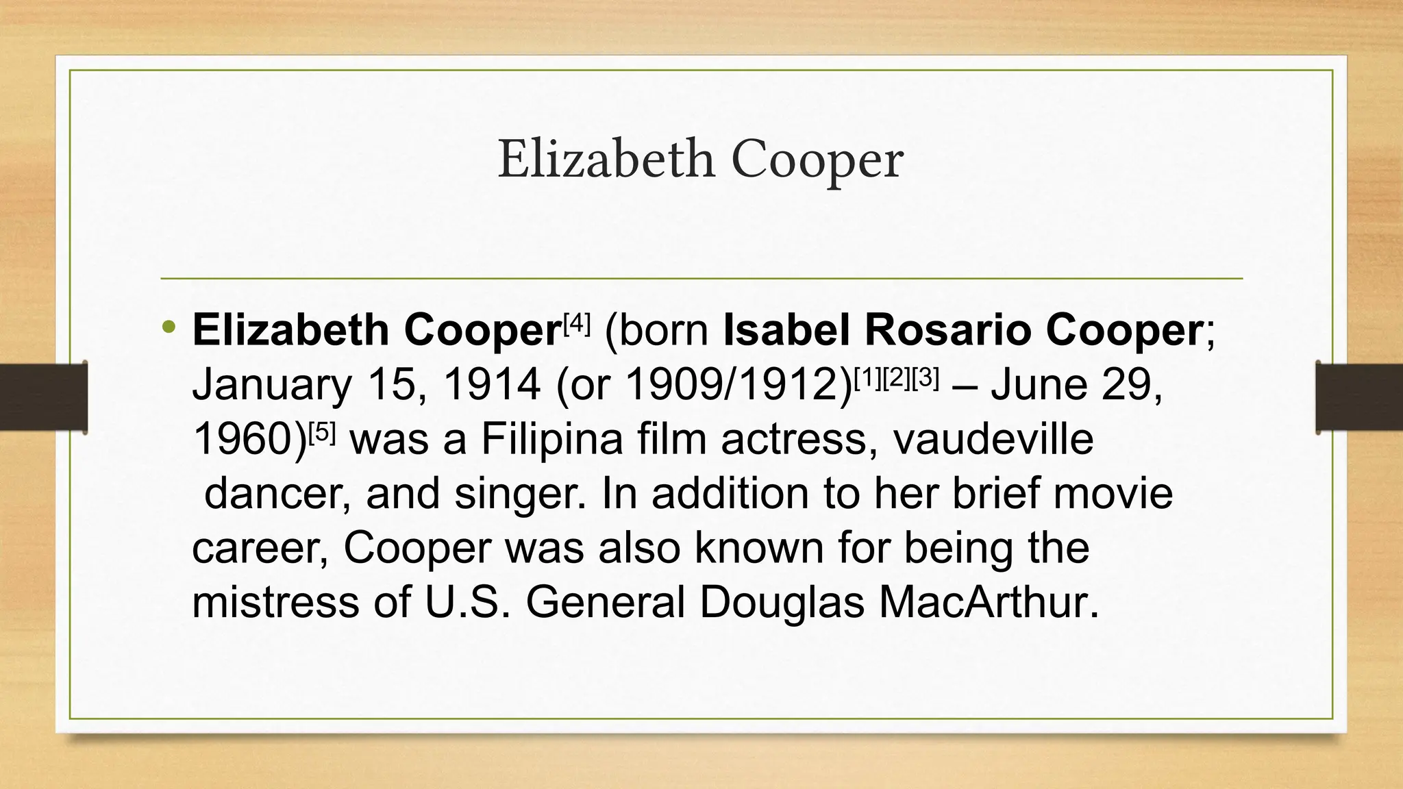 Elizabeth Cooper Biography, Early Life, Career.pptx