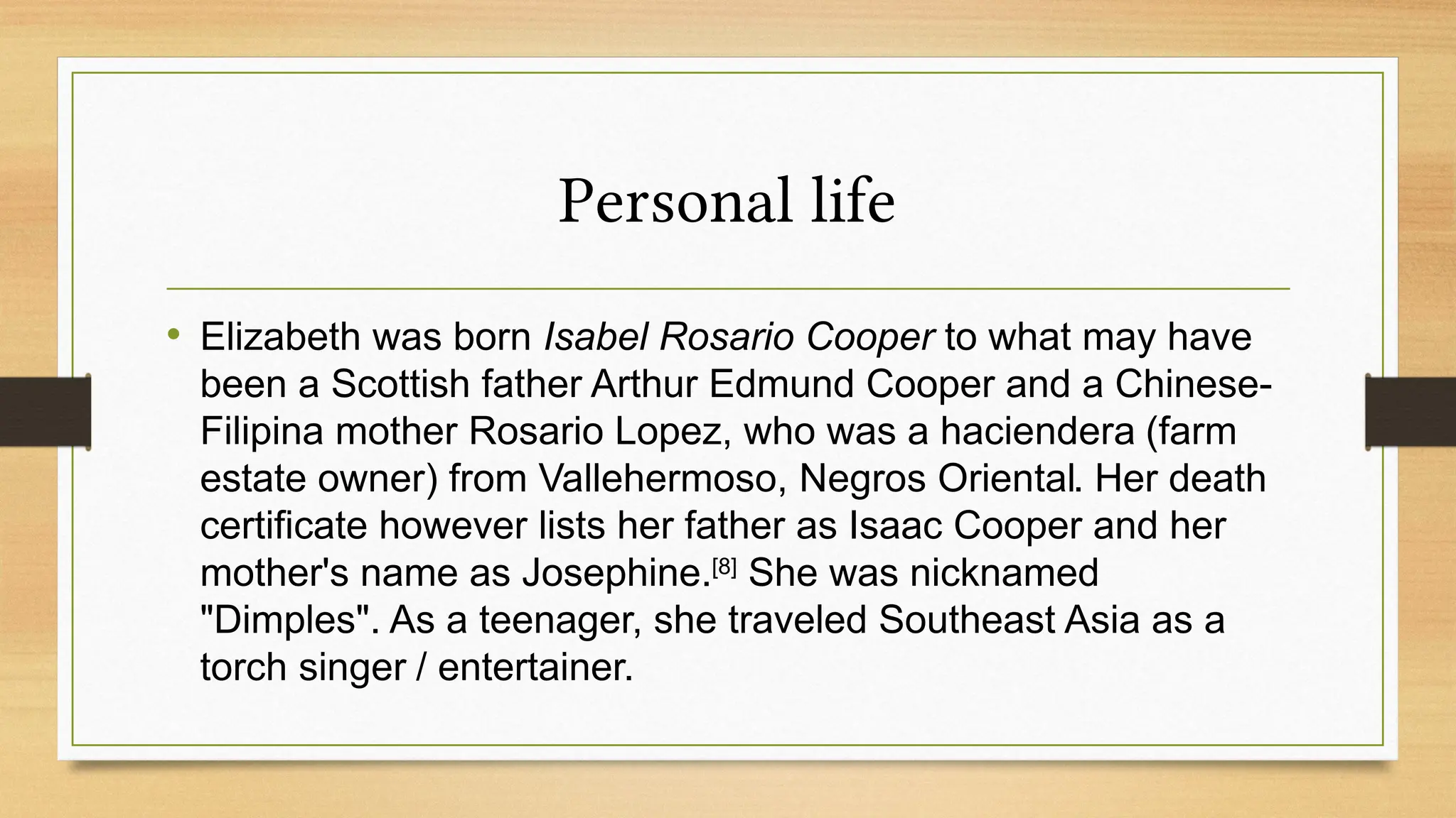 Elizabeth Cooper Biography, Early Life, Career.pptx