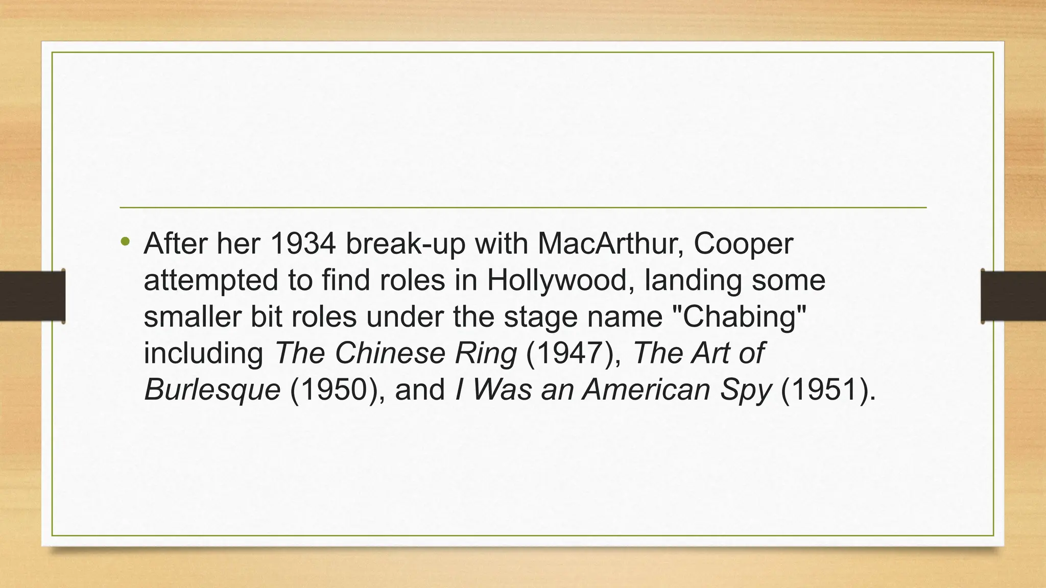 Elizabeth Cooper Biography, Early Life, Career.pptx