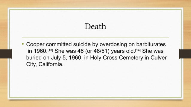 Elizabeth Cooper Biography, Early Life, Career.pptx | North America ...