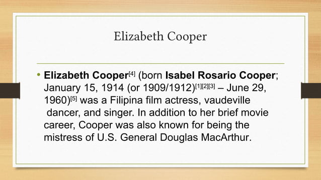 Elizabeth Cooper Biography, Early Life, Career.pptx | North America ...