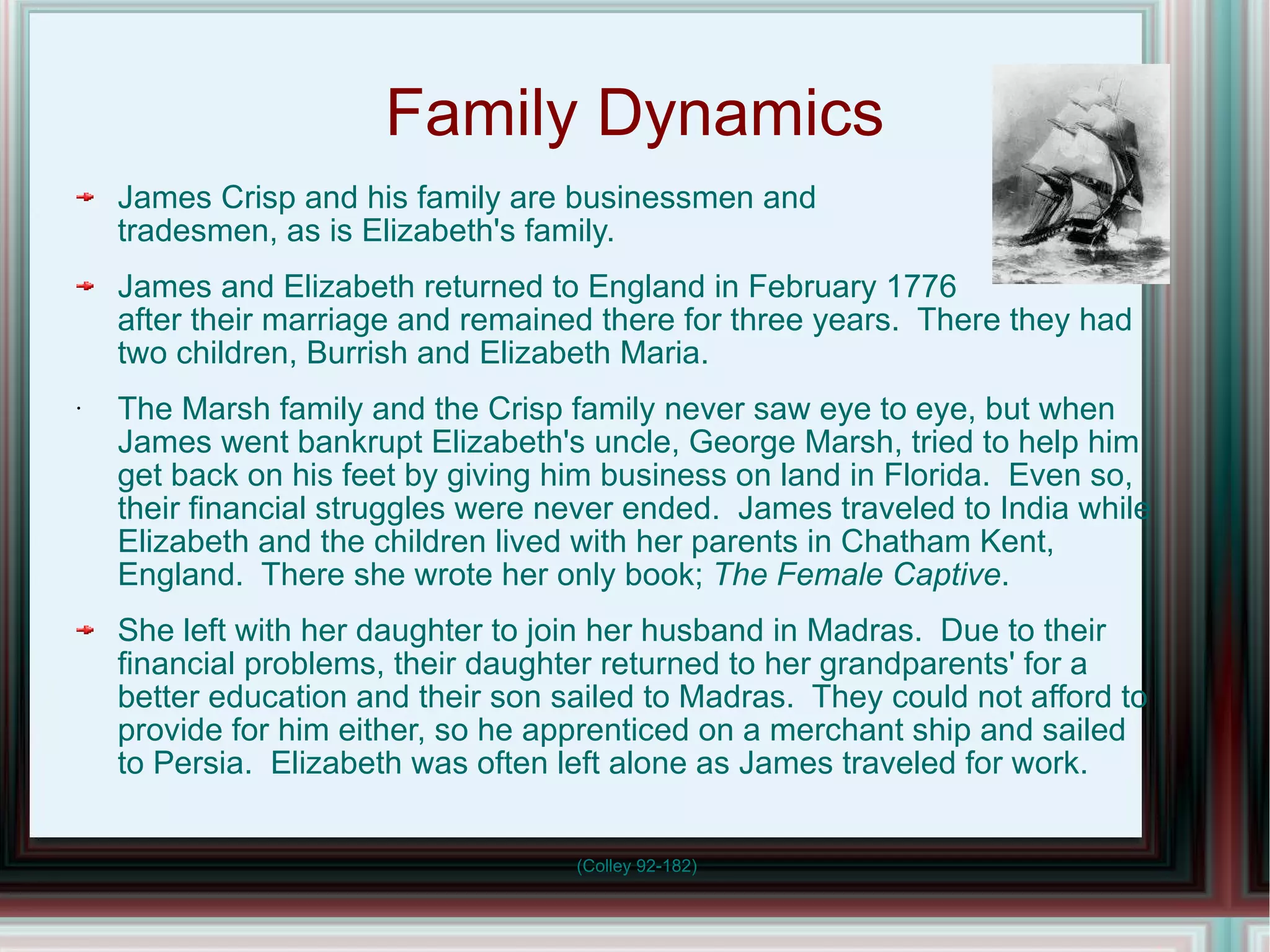 Elizabeth marsh presentation | PPT