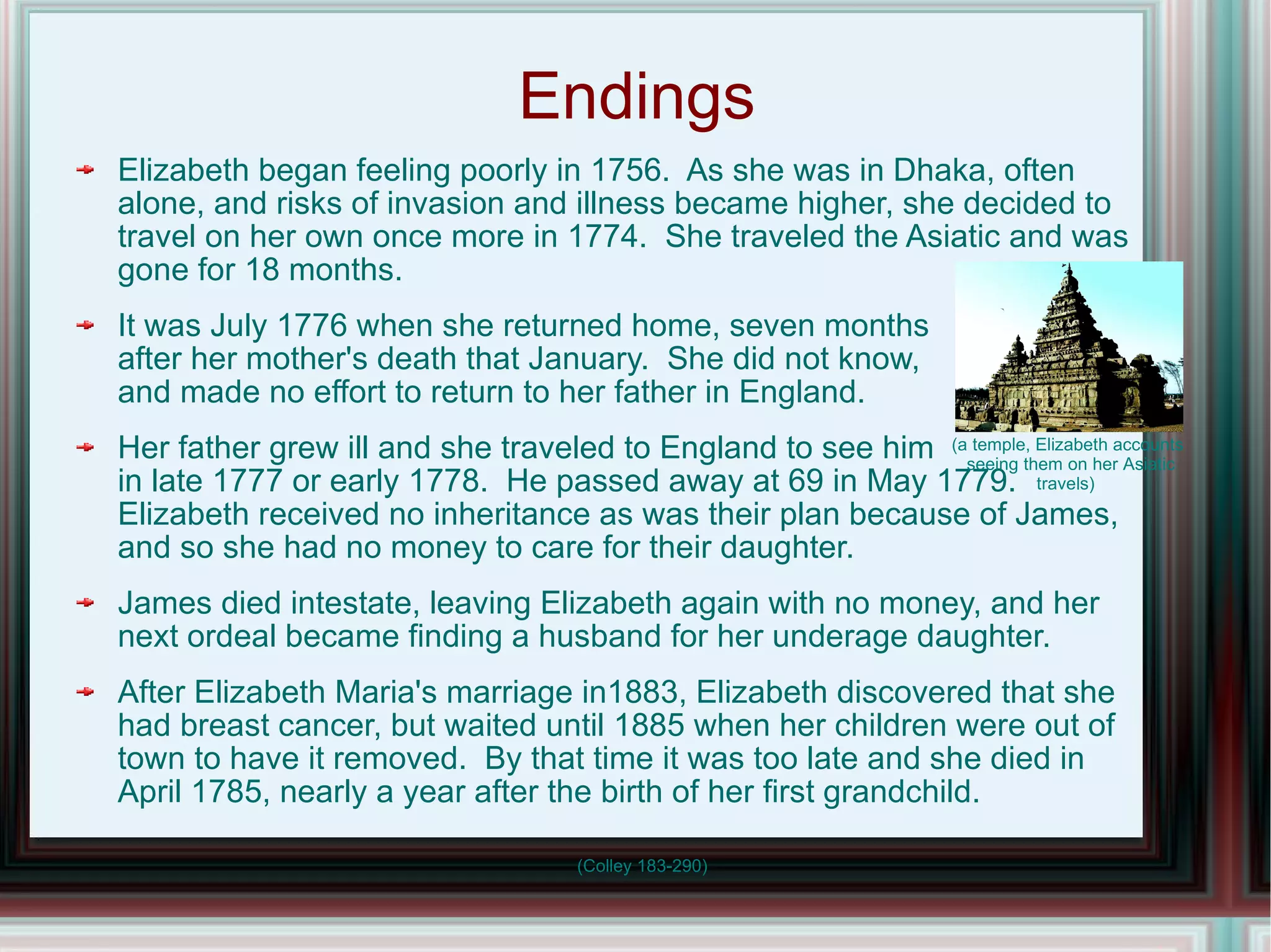 Elizabeth marsh presentation | PPT