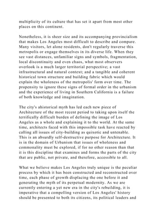 Elizabeth Moule & Stefanos Polyzoides, The Five Los Angeleseshttp.docx ...