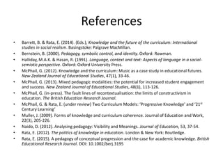 Two Curriculum Models: 'Progressive Knowledge' and '21st Centruy ...