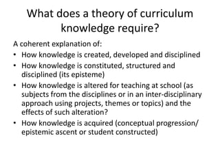 Two Curriculum Models: 'Progressive Knowledge' and '21st Centruy ...