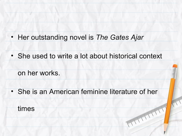 Elizabeth stuart phelps ward (1844 1911) | PPT