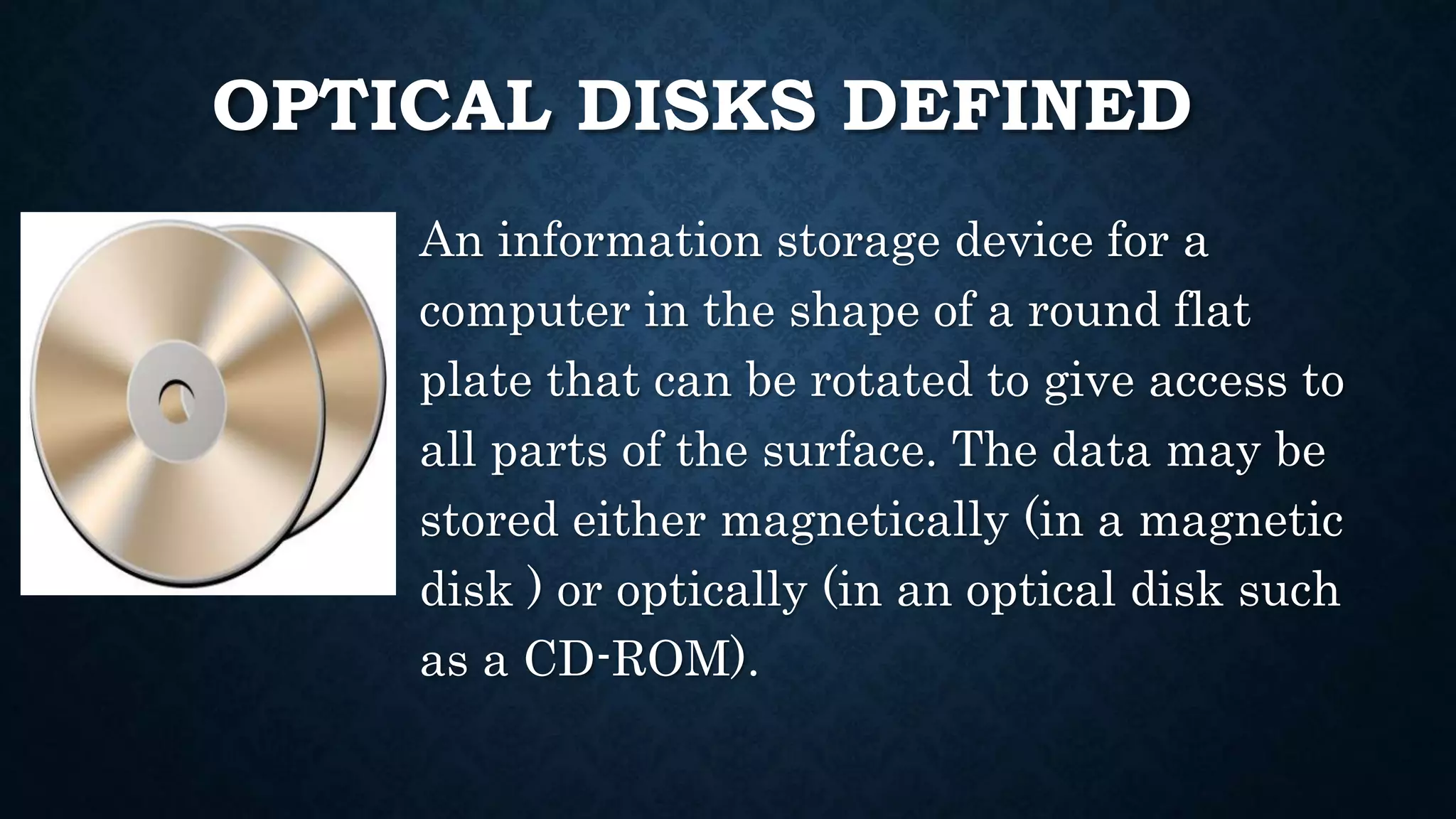 computer of optical discs | PPT