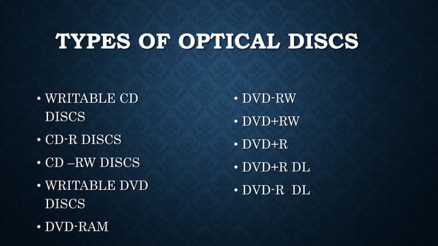 computer of optical discs | PPT