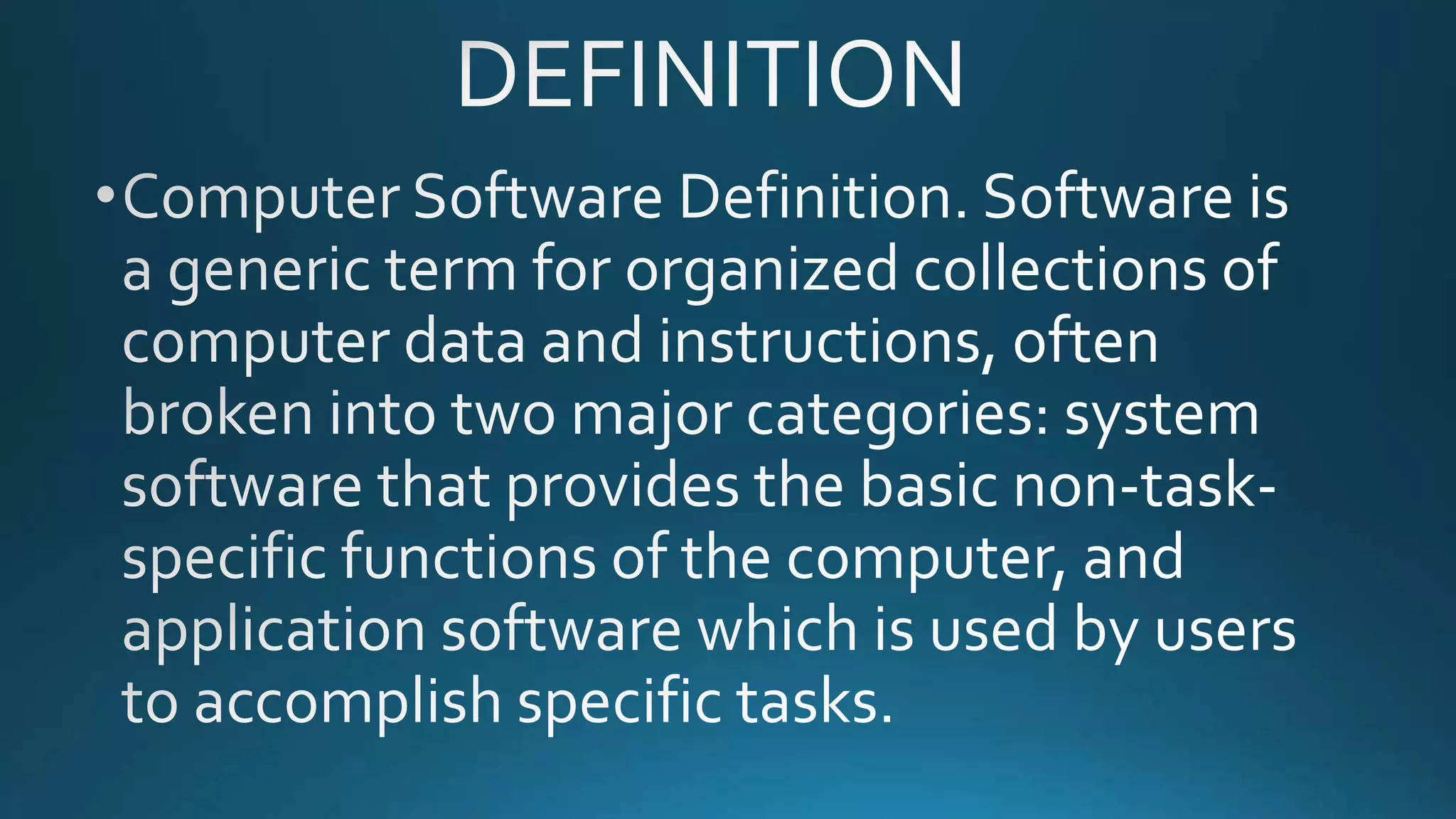 computer software | PPT