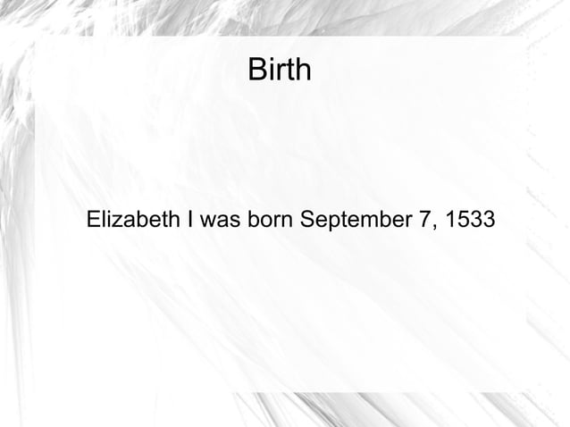 Elizabeth Timeline | PPT