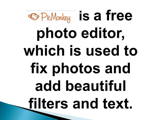 Elizabeth verar how to use picmonkey | PPT