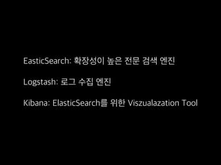 Logstash, ElasticSearch, Kibana | PPT