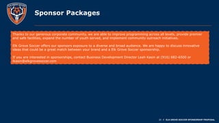 Elk grove soccer sponsorship proposal | PPT