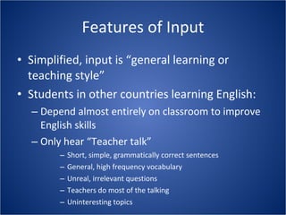 Input ESOL | PPT
