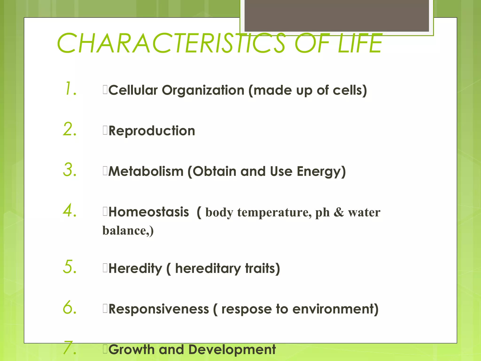 Earth and Life Science "Introduction to life" | PPT