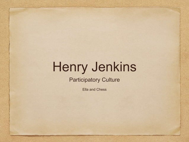 Henry Jenkins | PPTX