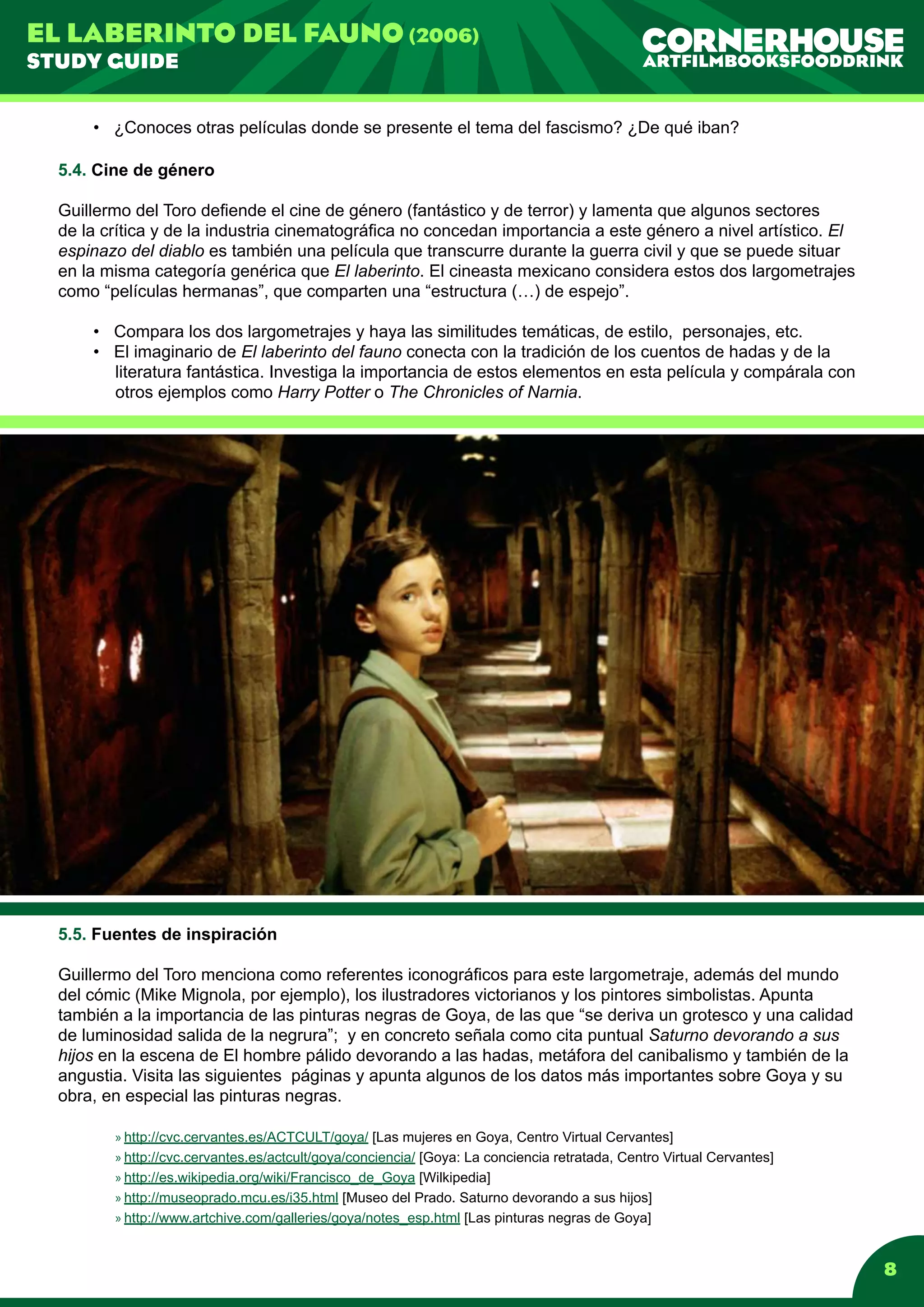 El laberinto del fauno Guía de estudio para la clase de español | PDF