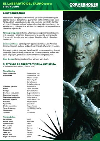El laberinto del fauno Guía de estudio para la clase de español | PDF