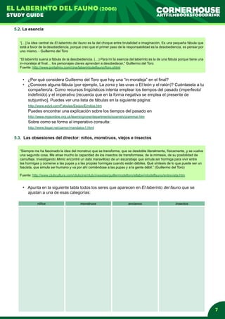 El laberinto del fauno Guía de estudio para la clase de español | PDF