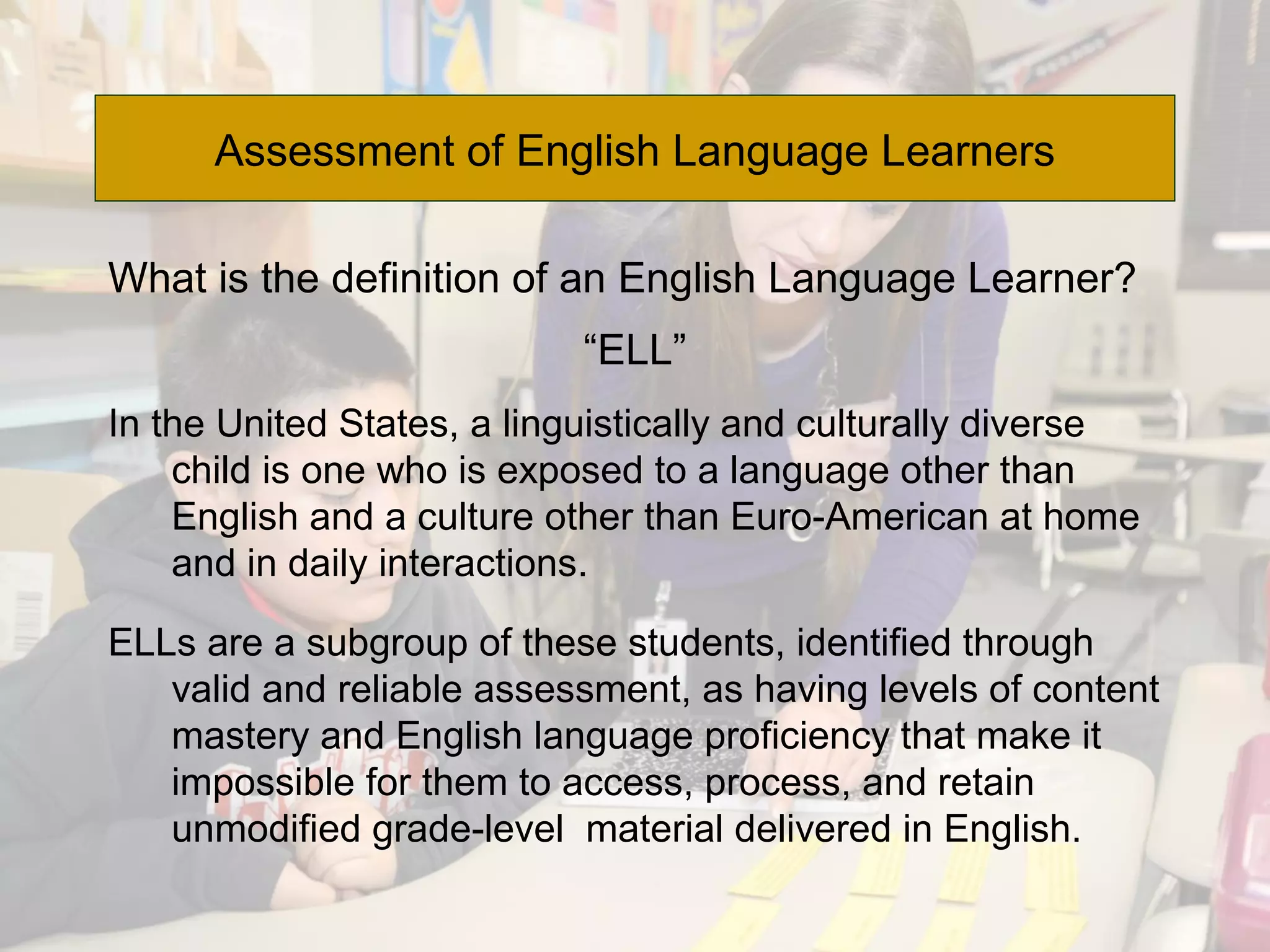 Ell assessment | PPT