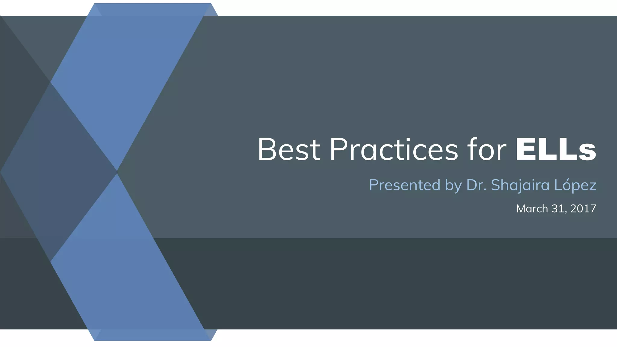 Best Practices for Teaching English Language Learners | PPTX