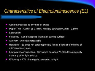 Electroluminescent (EL) Technology | PPT