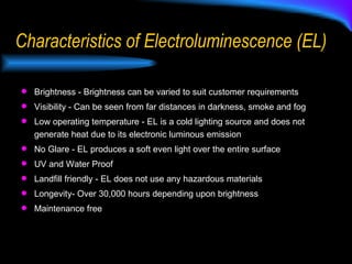 Electroluminescent (EL) Technology | PPT