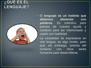 El lenguaje como instinto | PPTX