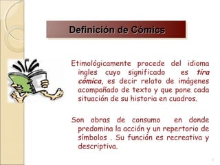 El lenguaje de las historietas y comic | PPT