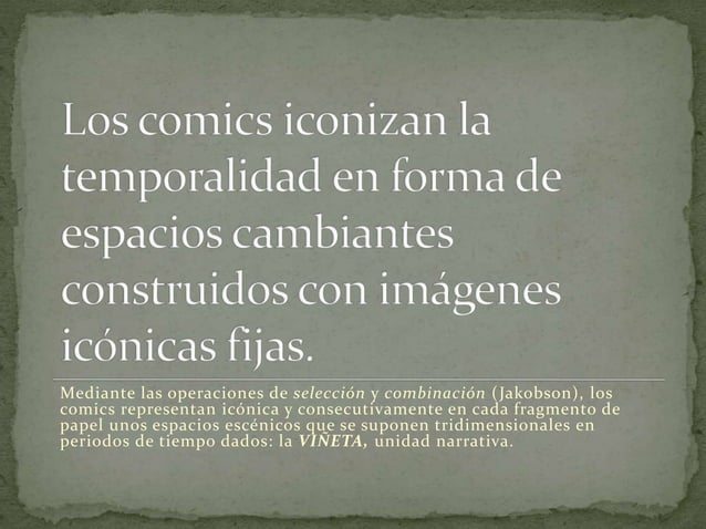 El lenguaje del comic | PPT