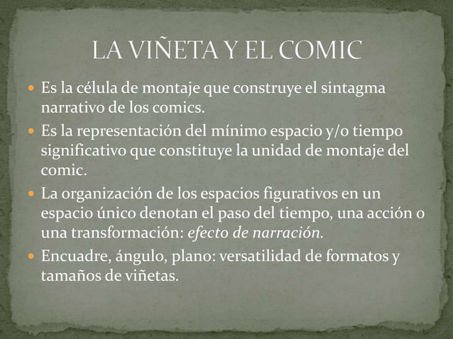 El lenguaje del comic | PPT