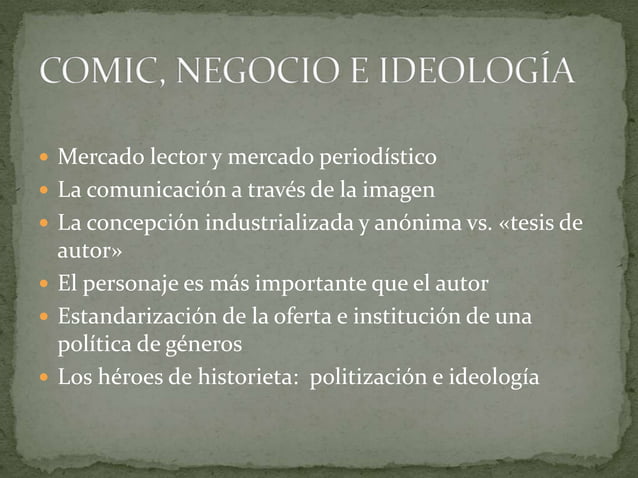 El lenguaje del comic | PPT