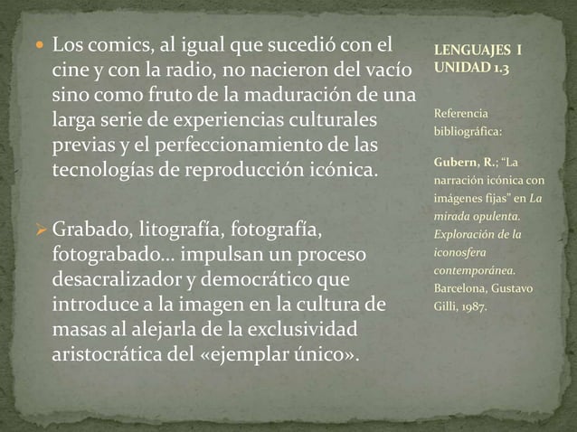 El lenguaje del comic | PPT