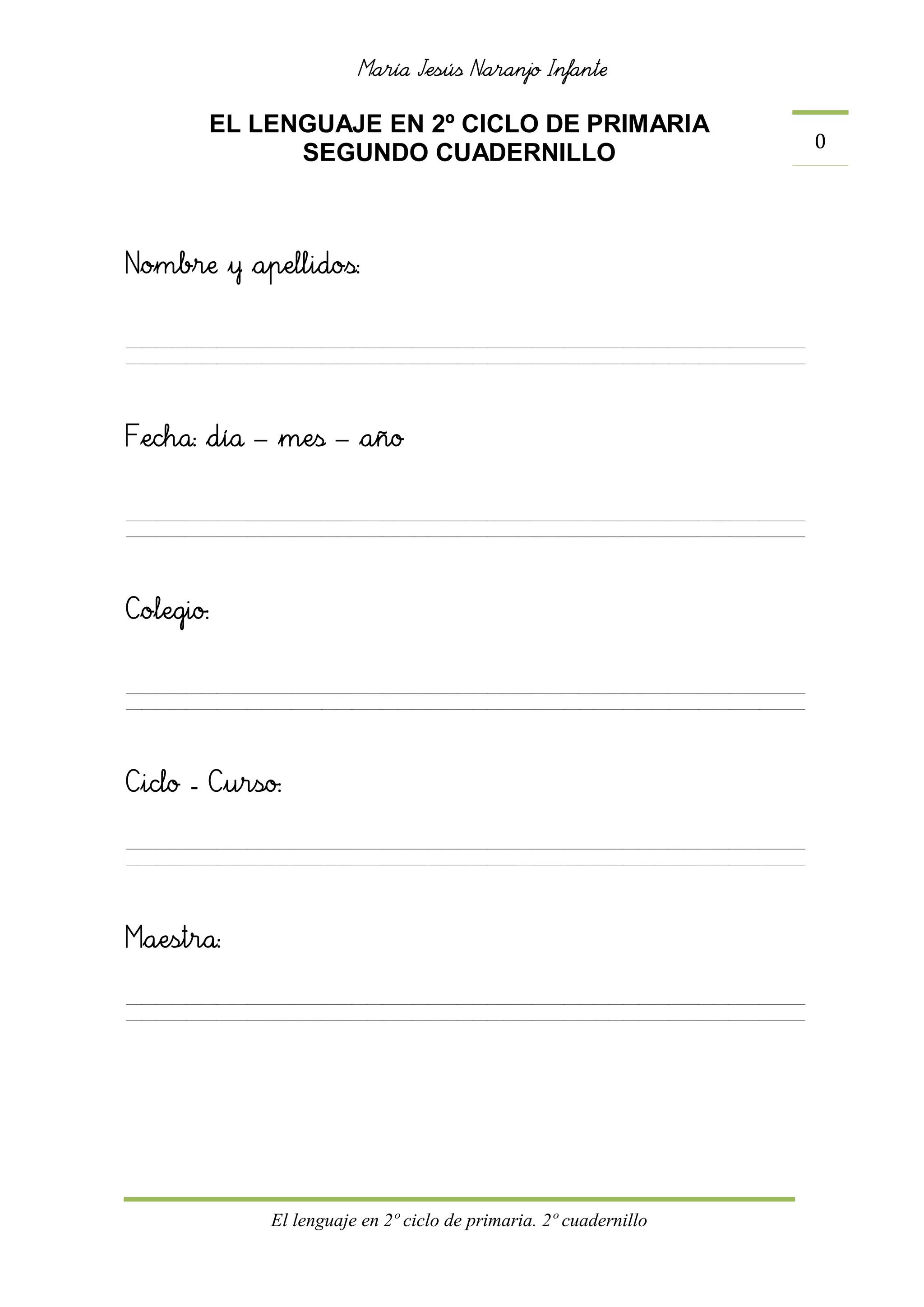 El lenguaje en 2º ciclo de primaria. 2º cuadernillo | PDF