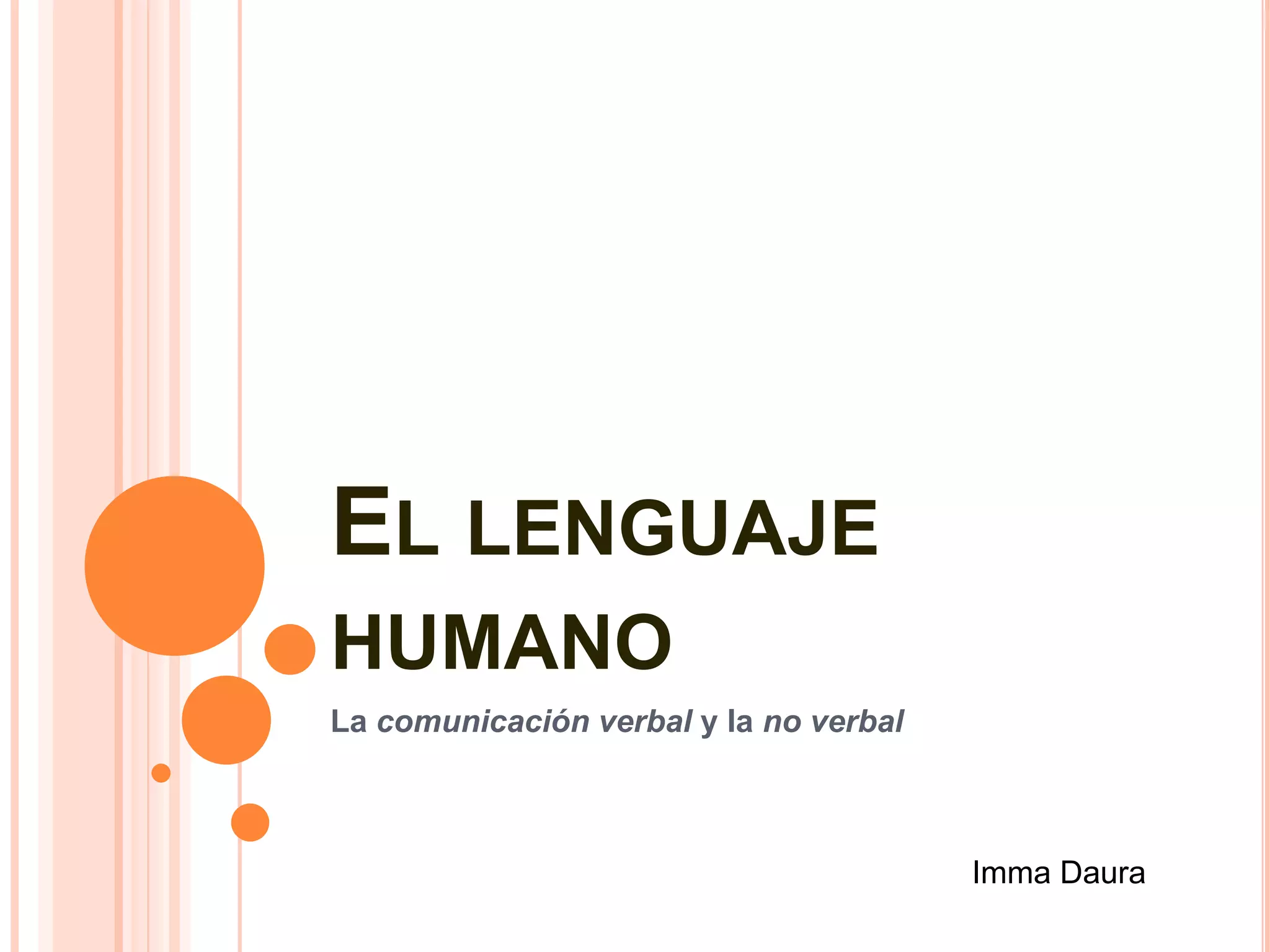 El lenguaje humano | PPTX