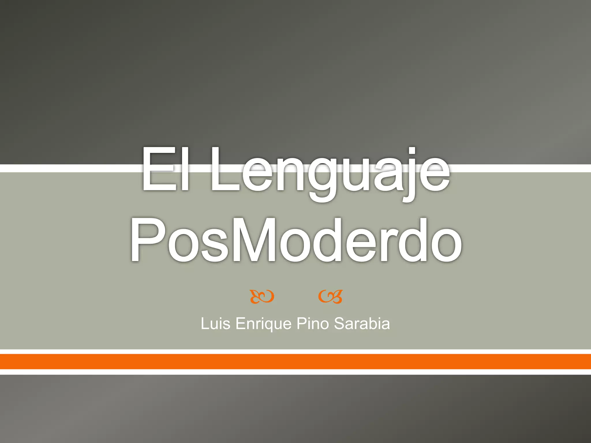 El lenguaje pos moderdo de Charles Jencks | PPTX